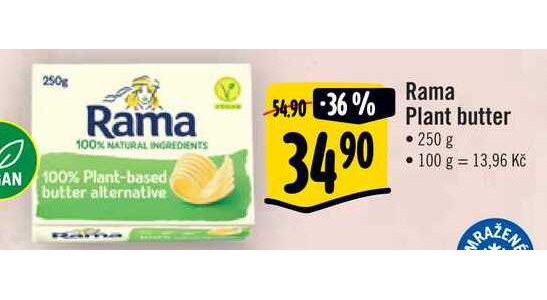 ARCHIV | Rama Plant butter, 250 g v akci platné do: 12.4.2022 ...