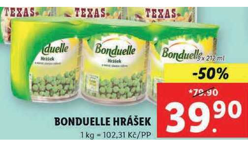 ARCHIV | BONDUELLE HRÁŠEK, 3x 212 ml v akci platné do: 5.9.2021 | AkcniCeny.cz
