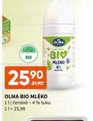 OLMA BIO MLÉKO 1 l v akci | AkcniCeny.cz