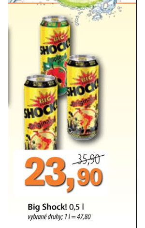 ARCHIV | Big Shock! 0,5 l vybrané druhy; 1 l = 47,80 v akci platné do ...