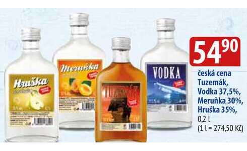 ARCHIV | Česká cena Tuzemak, Vodka 37,5%, Meruňka 30%, Hruška 35%, 0,2l ...