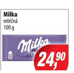 Milka mléčná 100g v akci | AkcniCeny.cz