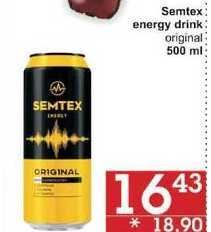ARCHIV | Semtex energy drink original, 500 ml v akci platné do: 31.12.2023 | AkcniCeny.cz