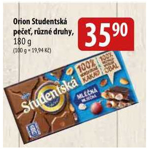 Orion Studentská pečet, různé druhy, 180 g v akci | AkcniCeny.cz