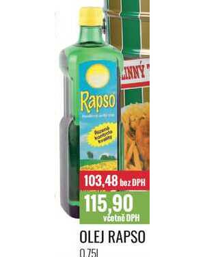 OLEJ RAPSO 0,75l v akci | AkcniCeny.cz