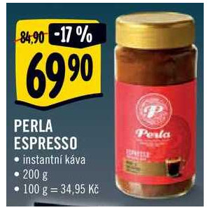 ARCHIV | PERLA ESPRESSO instantní káva, 200 g v akci platné do: 12.10. ...