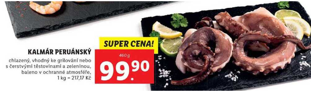 KALMÁR PERUÁNSKÝ chlazený, vhodný ke grilování nebo s čerstvými ...