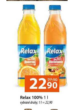 ARCHIV | Relax ovocný nápoj 1l, různé druhy v akci platné do: 22.9.2020 ...