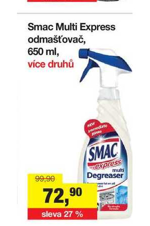 Smac Multi Express odmašťovač, 650 ml v akci | AkcniCeny.cz
