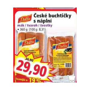 ARCHIV | České buchtičky Dalto s náplní mák / tvaroh / švestky • 360 g ...