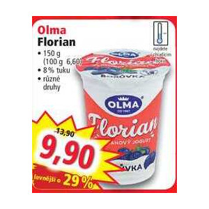 ARCHIV | Olma Florian Active jogurt s ovocem 150g v akci platné do: 12. ...