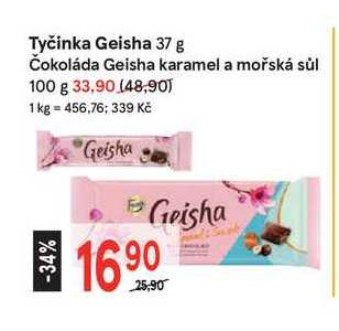ARCHIV | Geisha Čokoláda karamel a mořská sůl 100 g v akci platné do: 4 ...