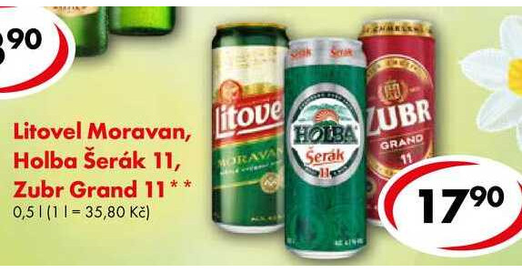 ARCHIV | Litovel Moravan, Zubr Grand 11, 0,5 l v akci platné do: 22.3.2022 | AkcniCeny.cz