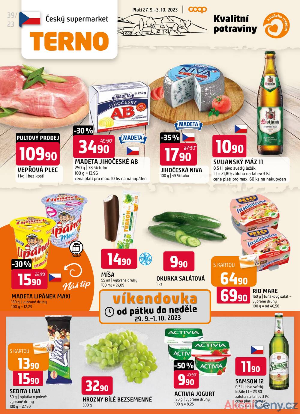 Leták Terno od 27.9. do 3.10.2023 - 1.strana | AkcniCeny.cz