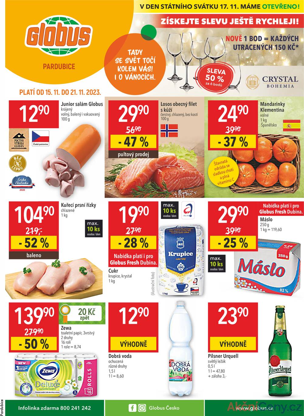Leták Globus Pardubice 15.11. - 21.11. - 1.strana | AkcniCeny.cz