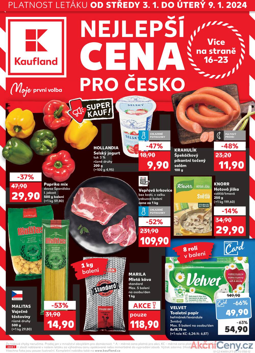 Leták Kaufland 3.1. - 9.1. - Kaufland - Česká Lípa - 1.strana | AkcniCeny.cz