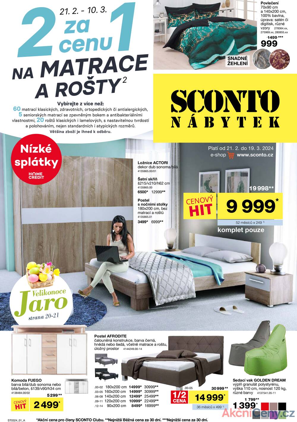 Leták Sconto nábytek od 21.2. do 19.3.2024 - 1.strana | AkcniCeny.cz