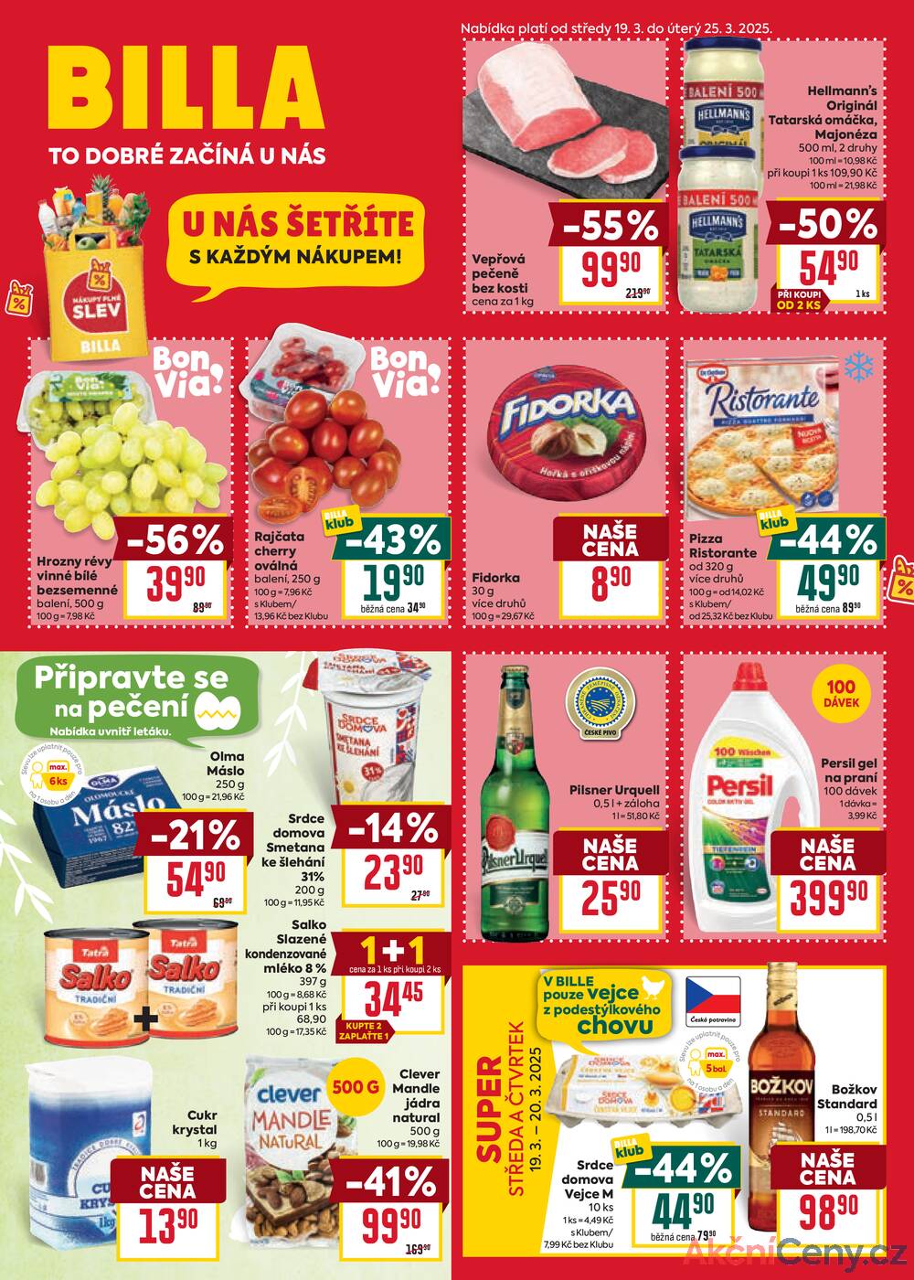 Leták Billa od 19.3. do 25.3.2025 | AkcniCeny.cz