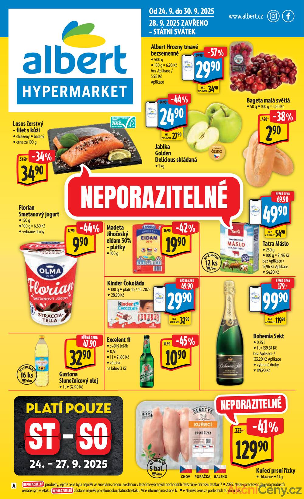 Leták Albert Hypermarket Jihomoravský od 24.9. do 30.9.2025 - 1.strana ...
