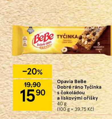 ARCHIV | Opavia BeBe Dobré ráno Tyčinka s čokoládou a lískovými oříšky ...