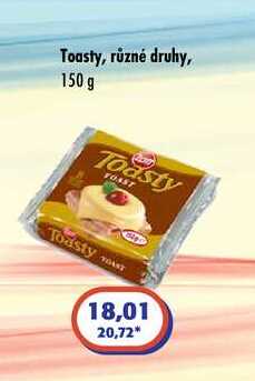 Zott Toasty různé druhy, 150 g v akci | AkcniCeny.cz