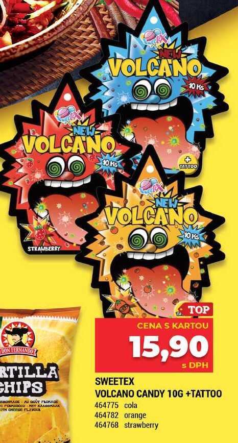 ARCHIV | SWEETEX VOLCANO CANDY 10G +TATTOO v akci platné do: 30.11.2021 ...