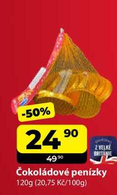ČOKOLÁDOVÉ PENÍZKY DOUCEUR, 200 g v akci | AkcniCeny.cz