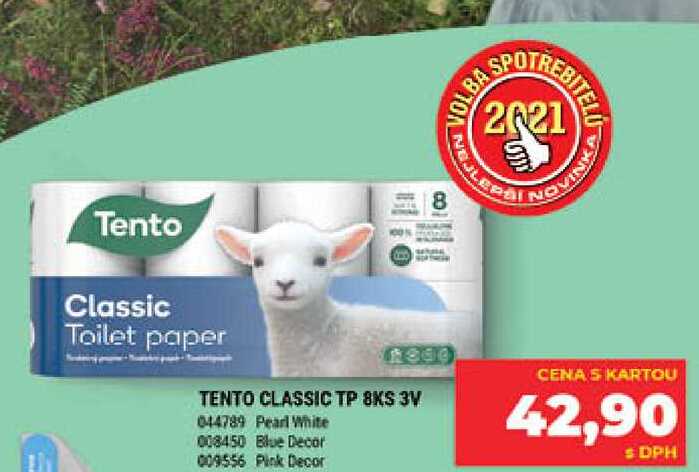 ARCHIV | TENTO CLASSIC TP 8KS 3V v akci platné do: 7.12.2021 | AkcniCeny.cz