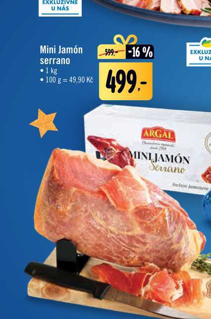 Mini Jamón serrano 1 kg v akci | AkcniCeny.cz