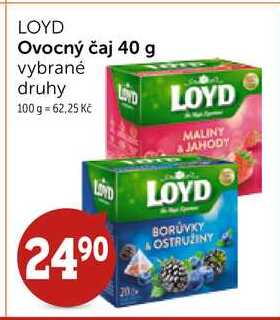 Loyd Ovocný čaj 40 g vybrané druhy v akci | AkcniCeny.cz