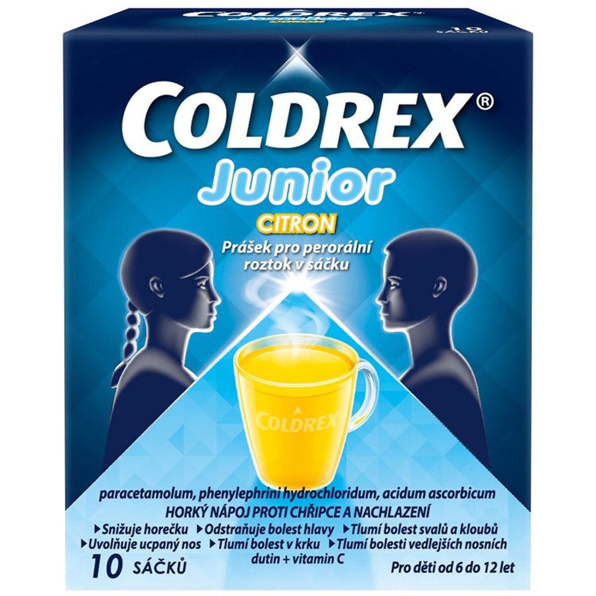 COLDREX JUNIOR CITRON 300MG/5MG/20MG POR PLV SOL SCC 10 v akci ...