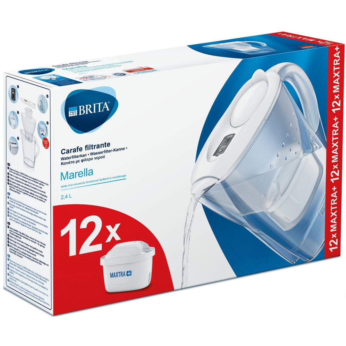 Brita Marella Memo bílá konvice a 12 náhradních filtrů v akci ...