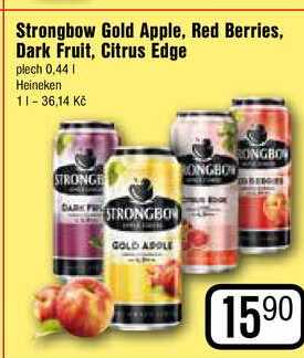Strongbow Gold Apple, Red Berries, Dark Fruit, Citrus Edge plech 0,44l ...