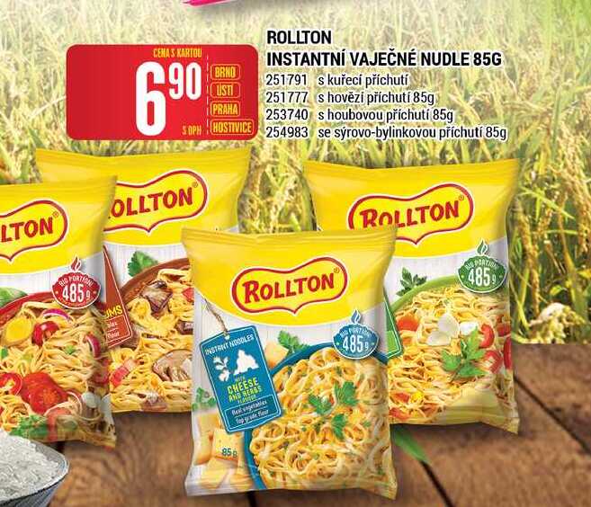 ARCHIV | ROLLTON INSTANTNÍ VAJEČNÉ NUDLE 85G v akci platné do: 11.1. ...
