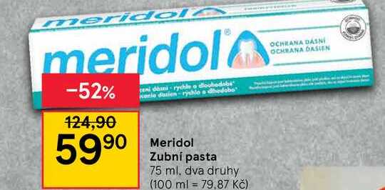 Meridol Zubní pasta 75 ml v akci | AkcniCeny.cz