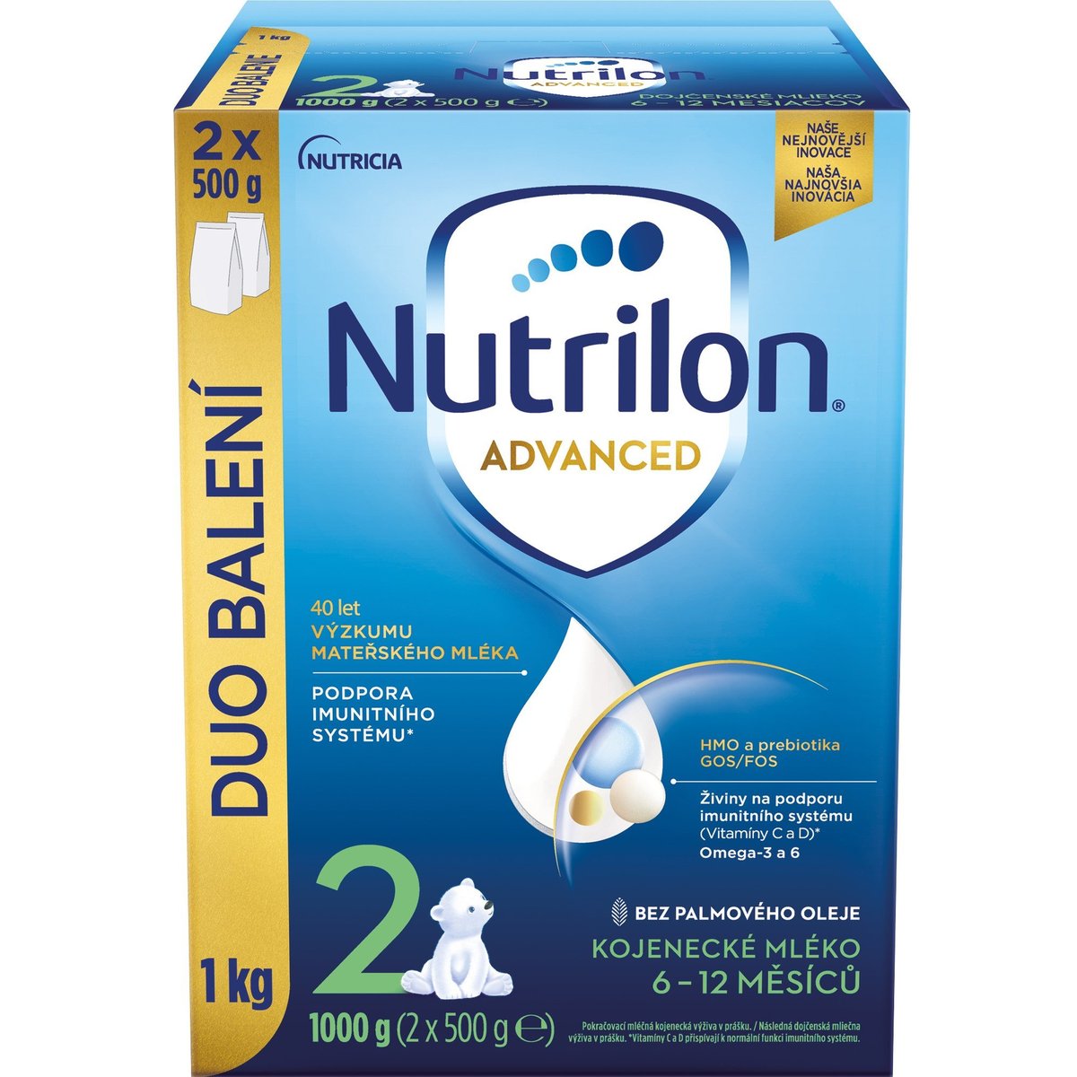 Nutrilon Advanced 2 pokračovací kojenecké mléko – duo balení v akci ...