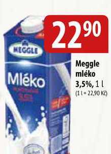ARCHIV | Meggle mléko 3,5%, 1l v akci platné do: 6.2.2022 | AkcniCeny.cz