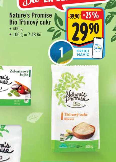 Nature's Promise Bio Třtinový cukr 400 g v akci | AkcniCeny.cz