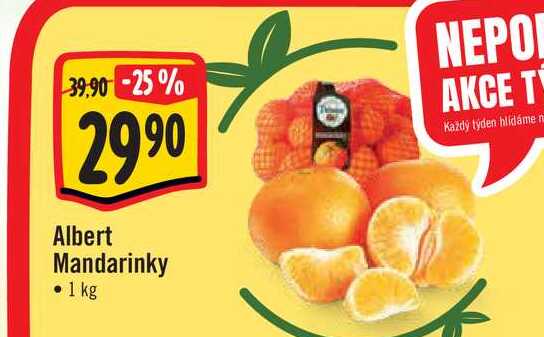 Albert Mandarinky 1 kg v akci | AkcniCeny.cz