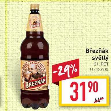 ARCHIV | Březňák Standard světlé výčepní pivo 2l (PET) v akci platné do ...