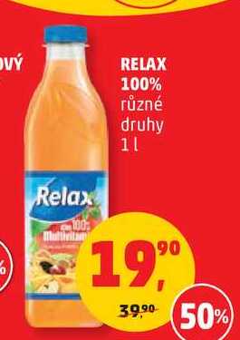 ARCHIV | RELAX 100%, 1 l v akci platné do: 23.2.2022 | AkcniCeny.cz