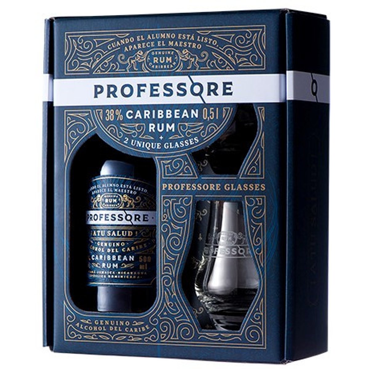 ARCHIV | Professore Rum 38% 500ml + 2 skleničky dárkové balení v akci ...