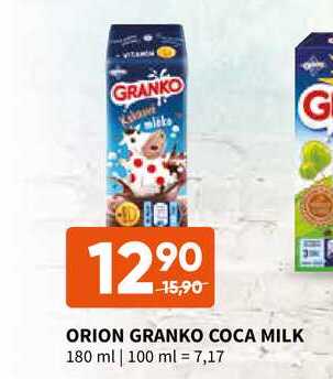 ORION GRANKO COCA MILK 180 ml v akci | AkcniCeny.cz