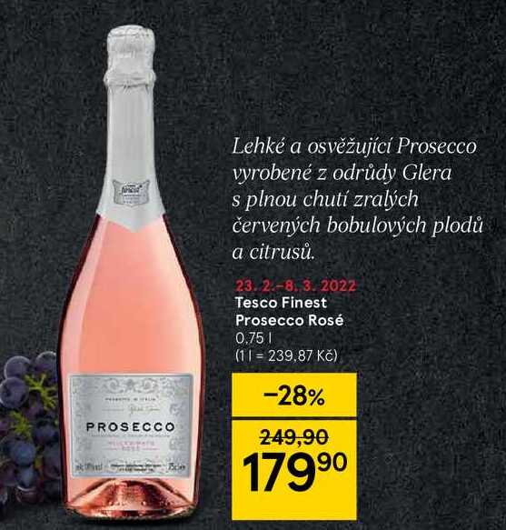 VÍNO PROSECCO, 0,75 l v akci | AkcniCeny.cz