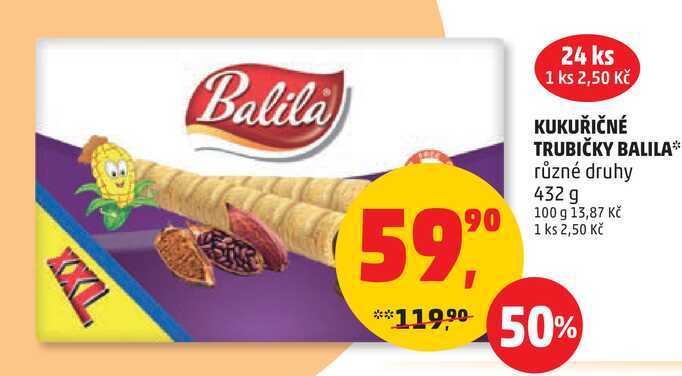 ARCHIV | KUKUŘIČNÉ TRUBIČKY BALILA, 432 g v akci platné do: 9.3.2022 ...