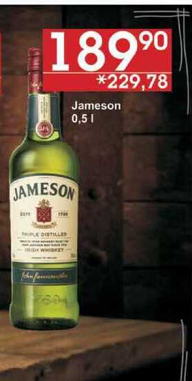 ARCHIV | Jameson, 0,5 l v akci platné do: 14.3.2022 | AkcniCeny.cz