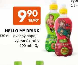 ARCHIV | Hello My Drink ovocný nápoj 330 ml v akci platné do: 12.10. ...