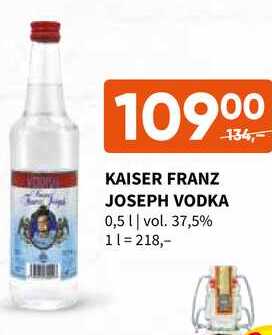 KAISER FRANZ JOSEPH VODKA 0,5 l v akci | AkcniCeny.cz
