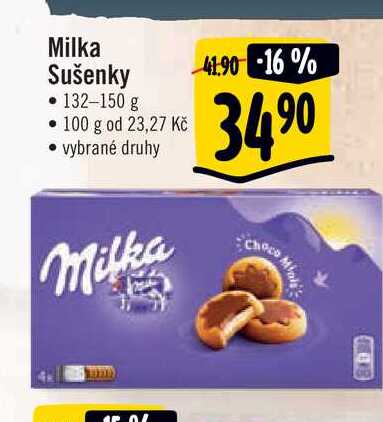 Milka Sušenky 132-150 g v akci | AkcniCeny.cz