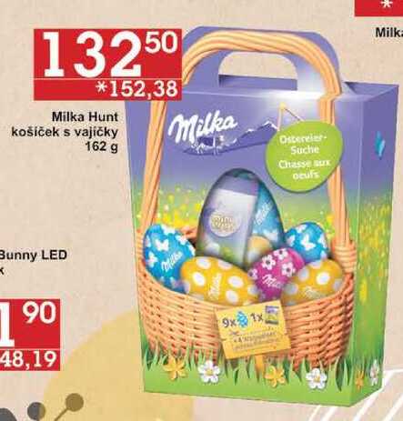 Milka Hunt košiček s vajíčky, 162 g v akci | AkcniCeny.cz